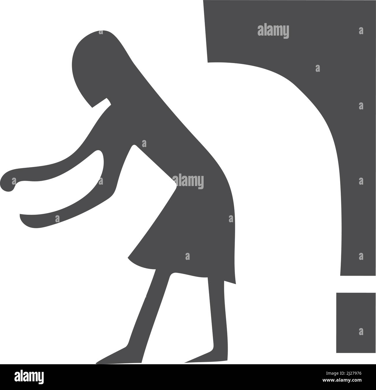 Ancient hieroglyph. Egyptian person symbol. Papyrus sign isolated on ...