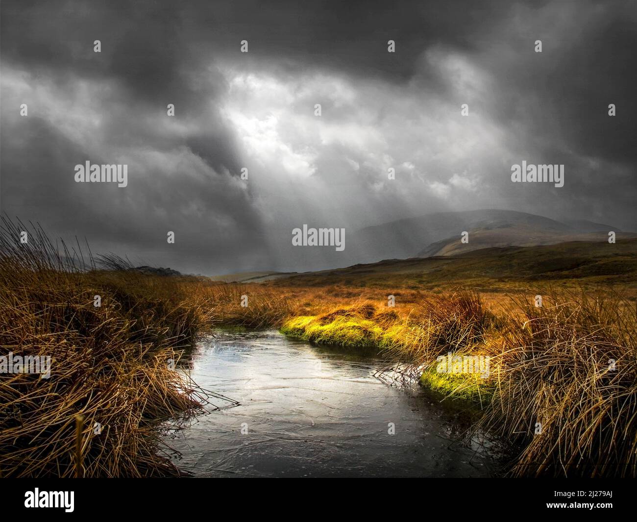 Small tarn on Mardale Common above Haweswater in the Eastern Fells of ...