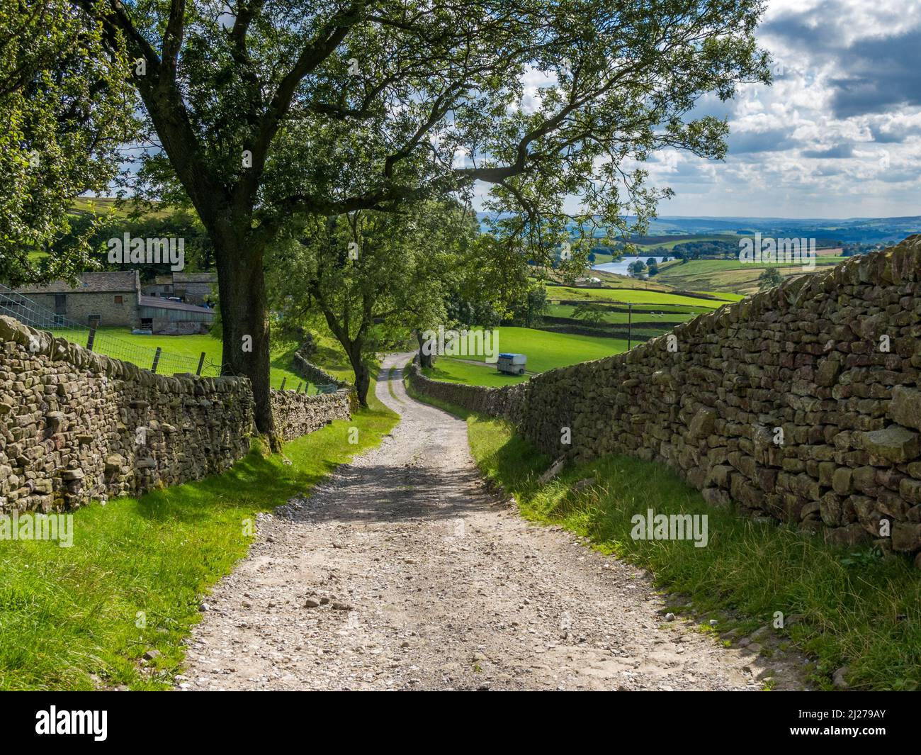 Farm track near Lainger House Bordley in The Yorkshire Dales Stock ...