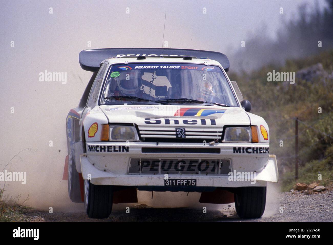 Timo Salonen (FIN) Seppo Harjanne (FIN) Peugeot 205 T16 E2 GrB Peugeot ...