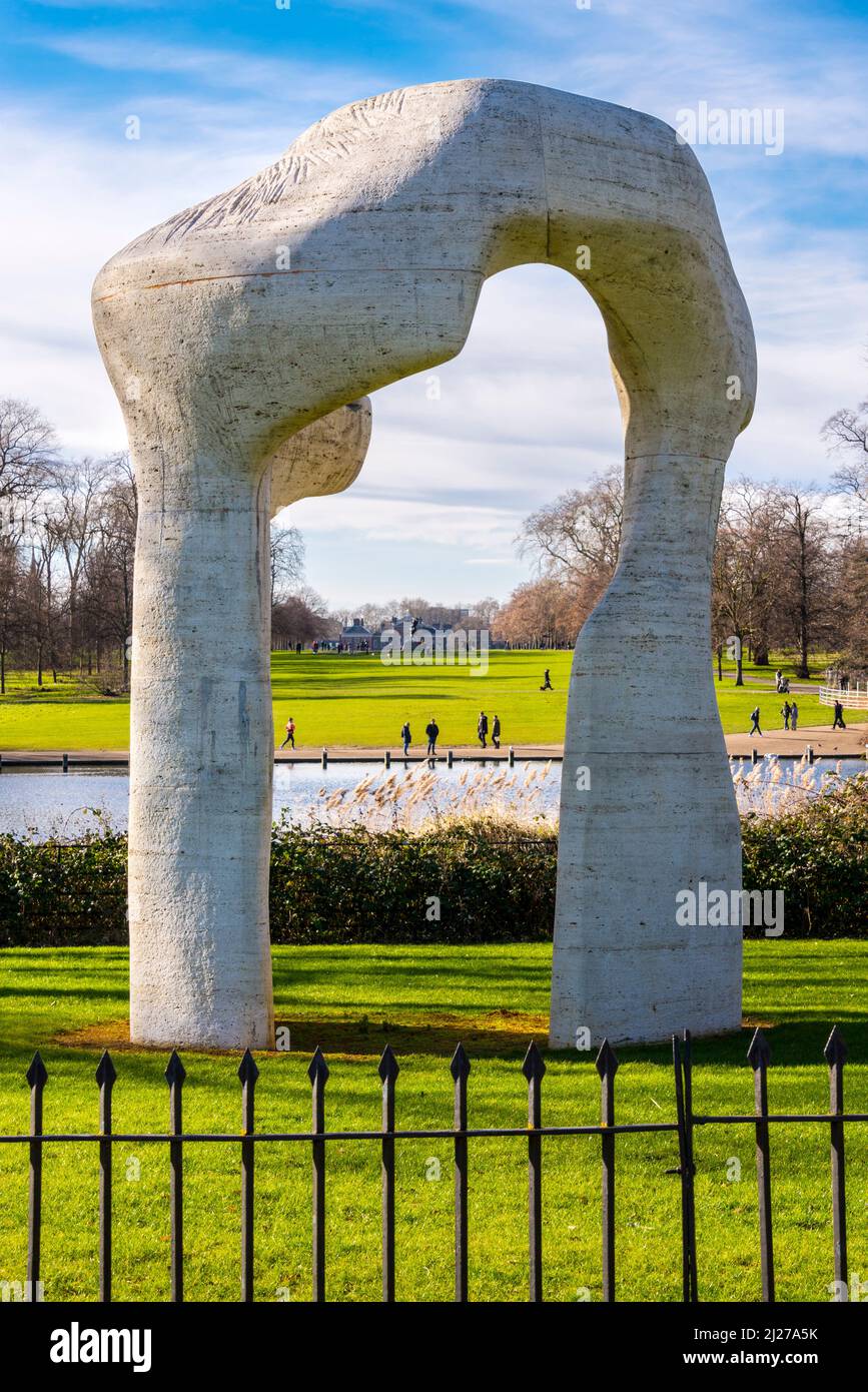 Henry Moore's sculpture, The Arch, situated beside the Serpentine in ...
