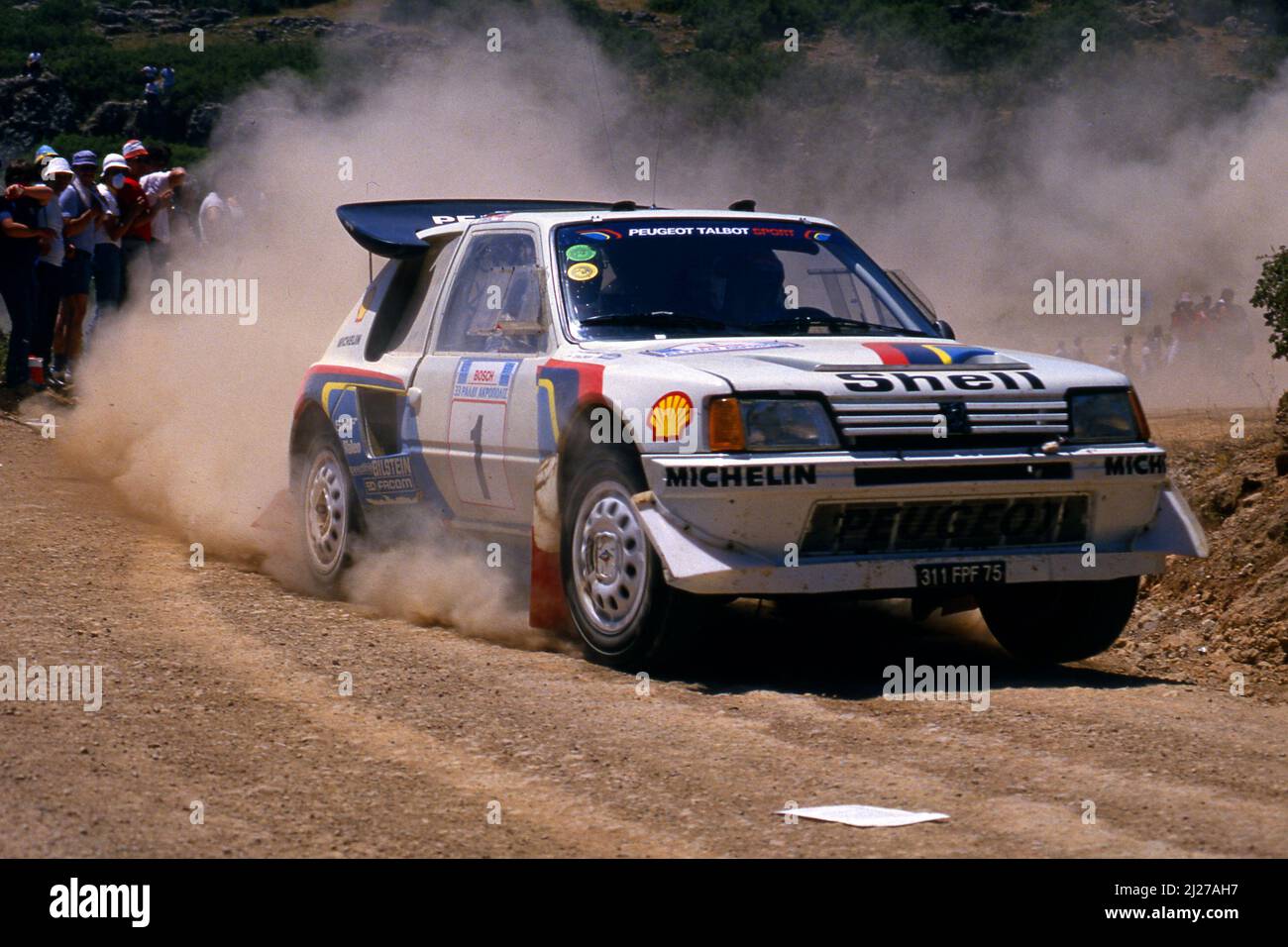 Timo Salonen (FIN) Seppo Harjanne (FIN) Peugeot 205 T16 E2 GrB Peugeot ...