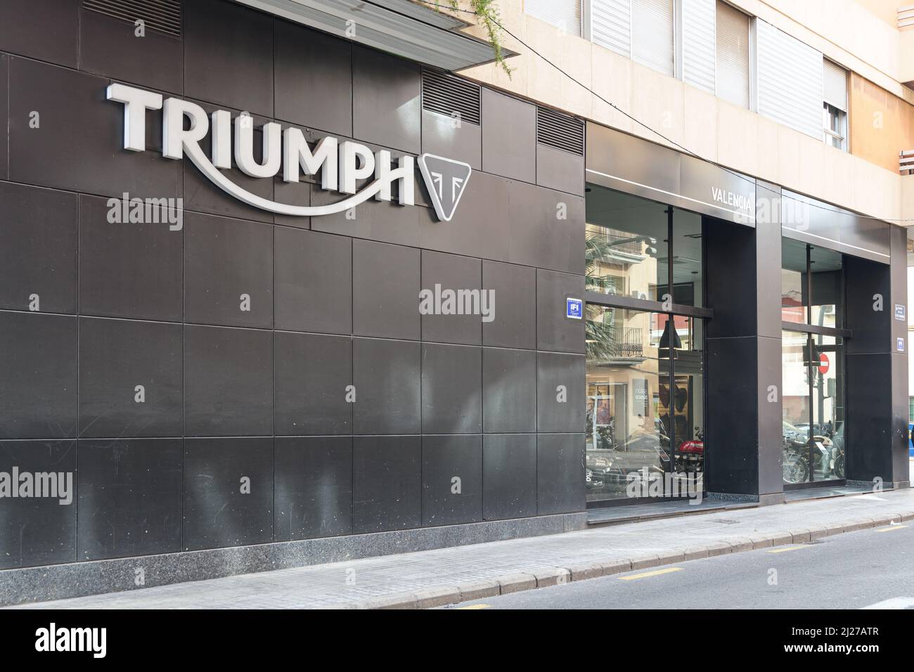 Triumph motorcycle dealership hi-res stock photography and images - Alamy