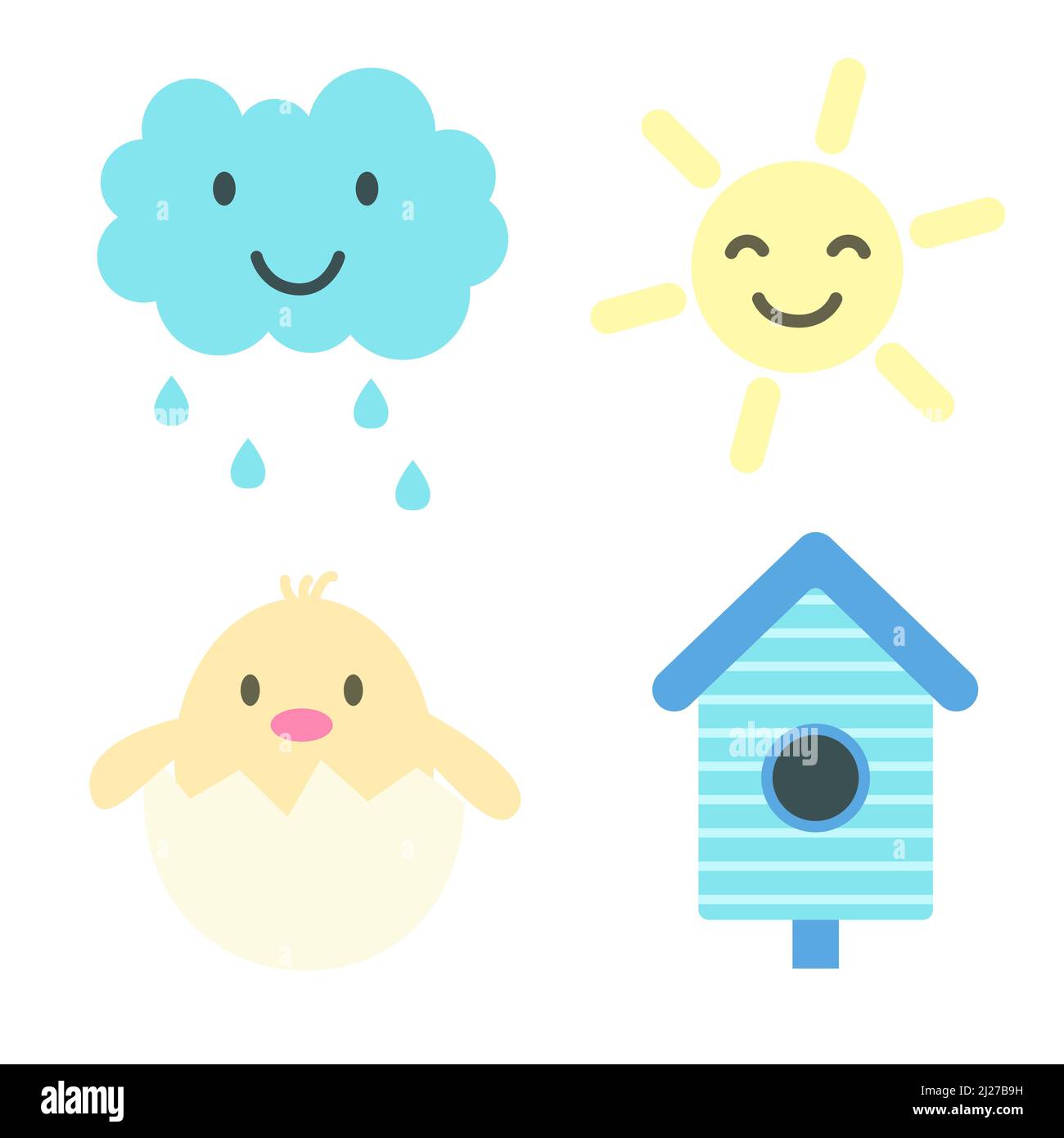 Bird in birdhouse cartoon Stock Vector Images - Alamy
