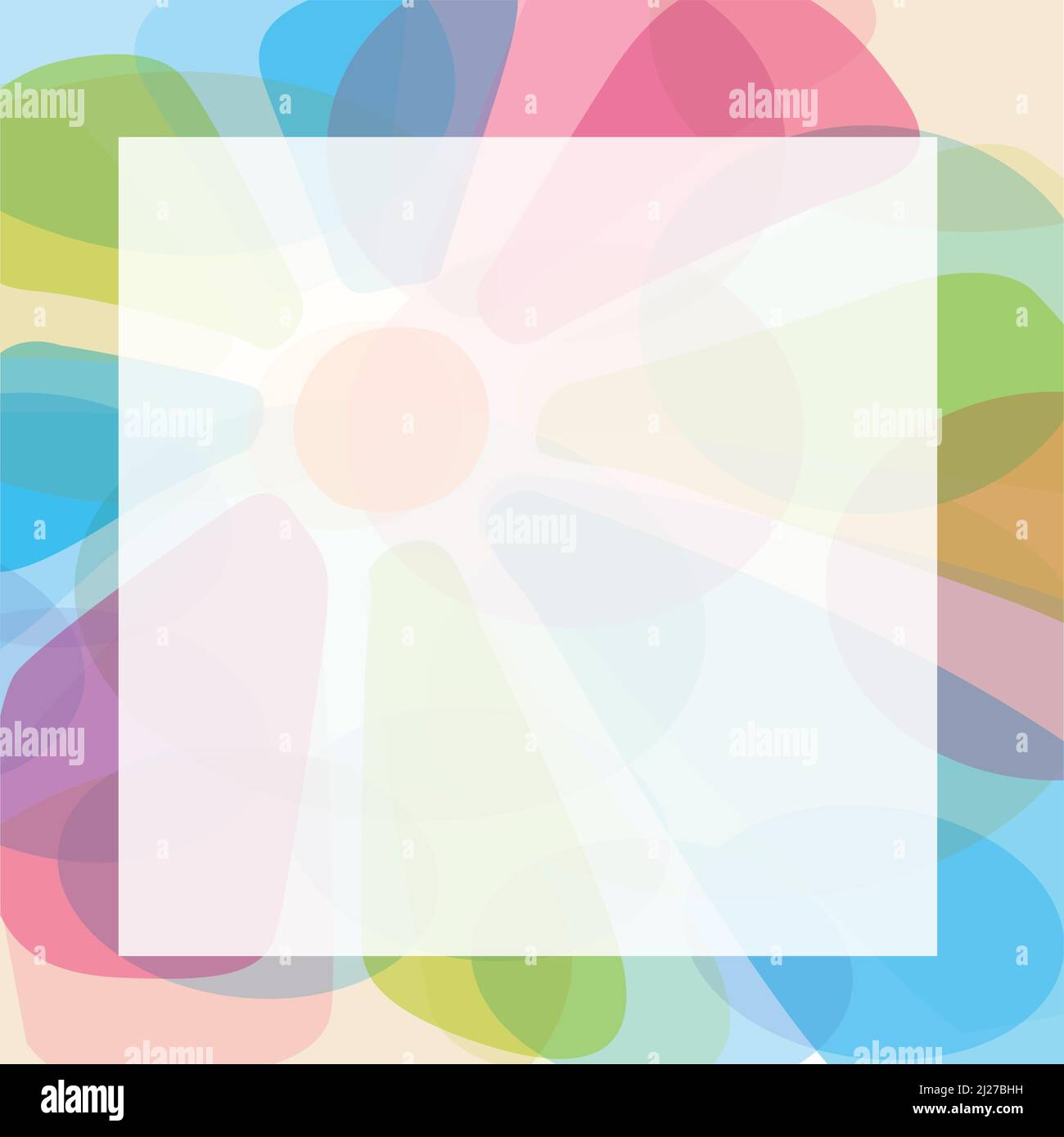 Decorative frame design, colourful illustration,retro design ...