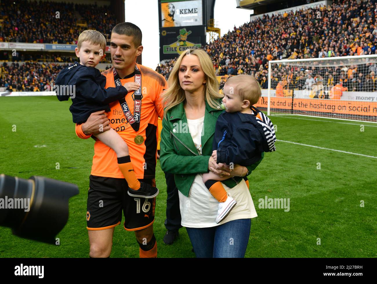Wolves FC captain Conor Coady with his wife Amie and family ...