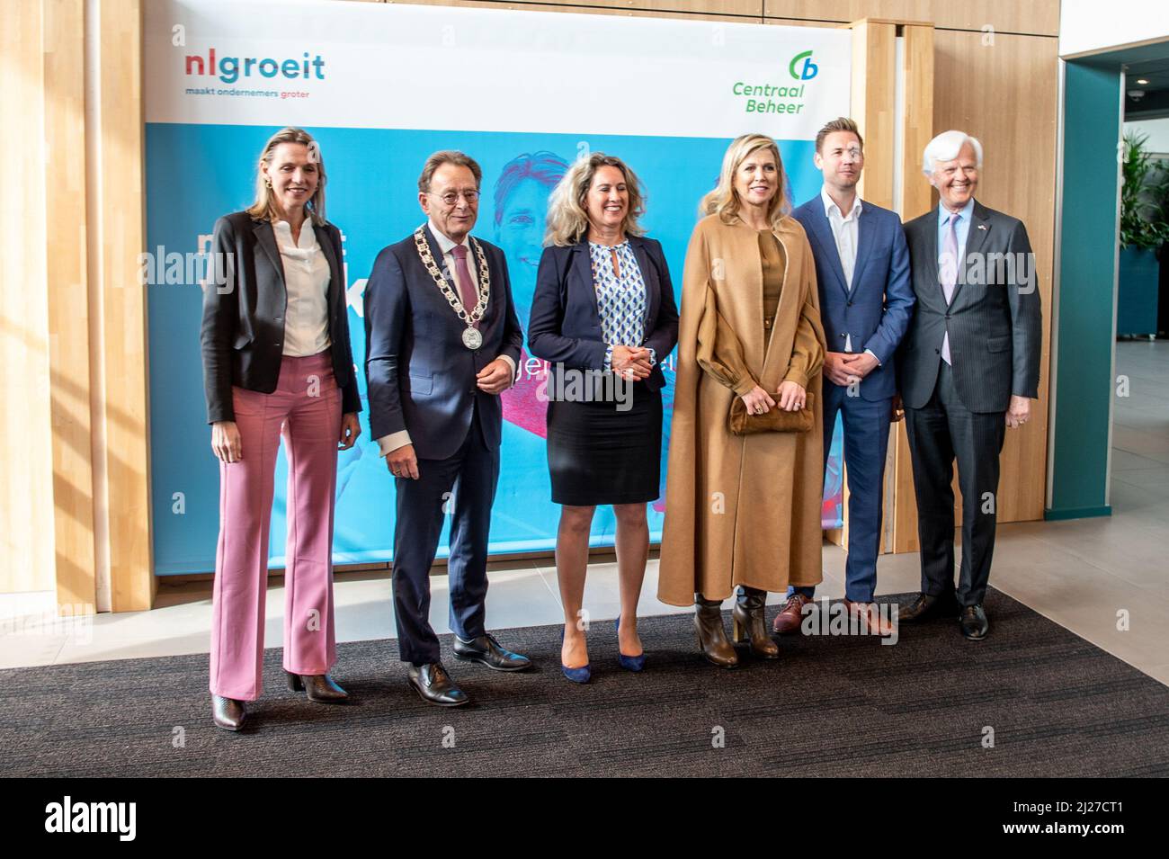 Queen Maxima at the VIP event of NLGrowt in the Achmea Congress Center ...