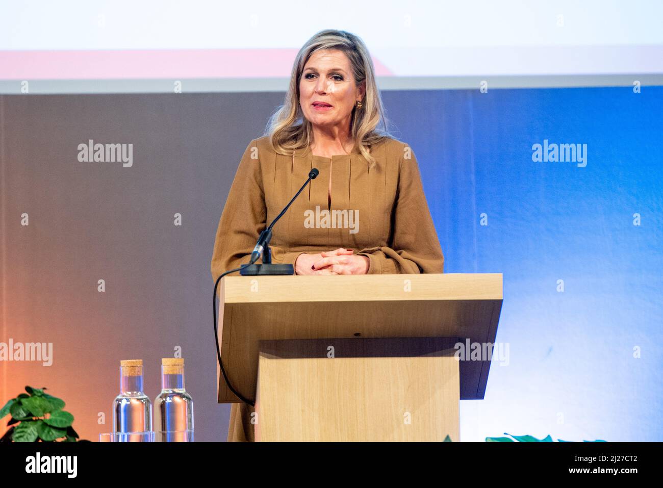 Queen Maxima at the VIP event of NLGrowt in the Achmea Congress Center ...