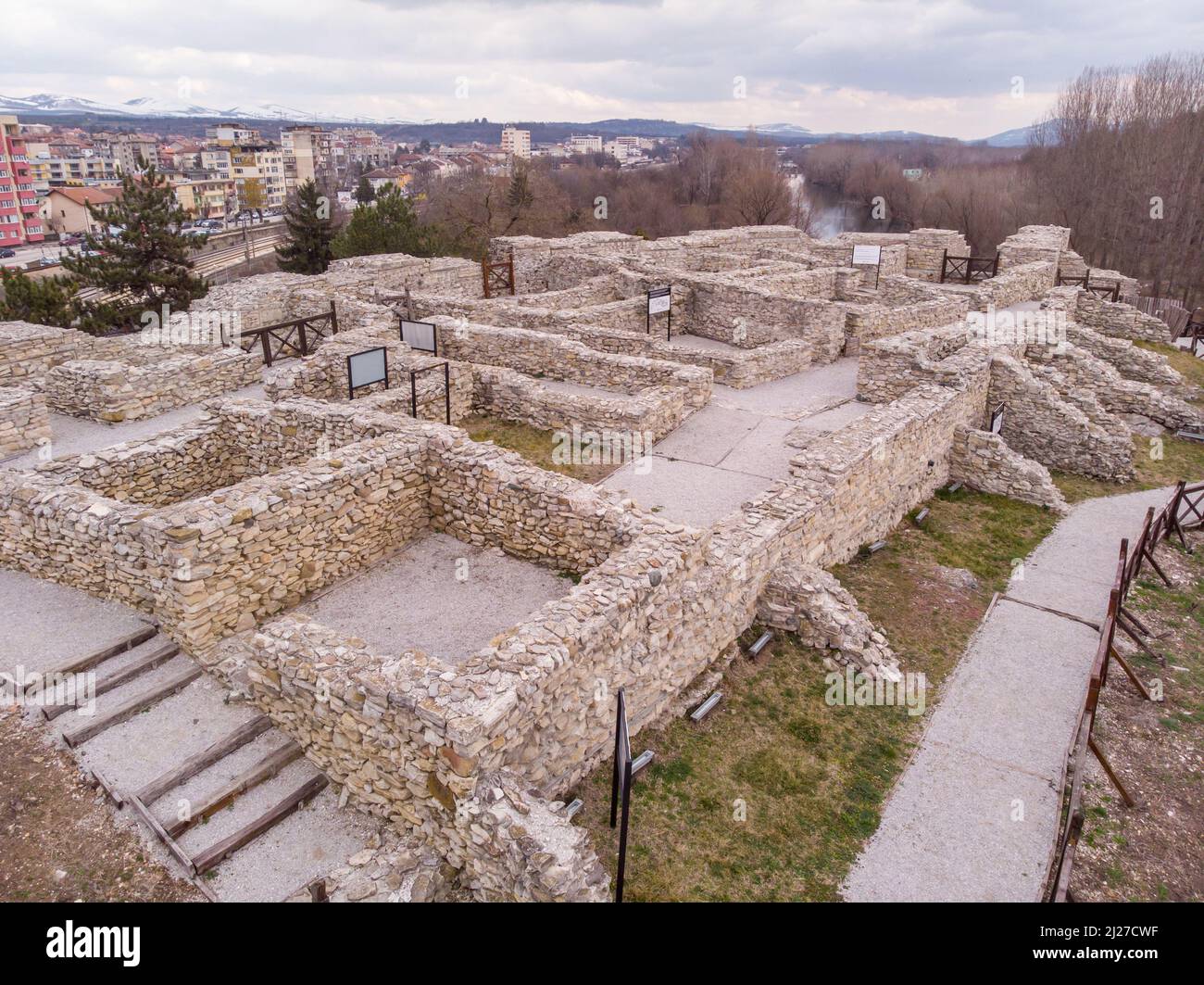 The ruins of the medieval stone fortress Kaleto located near Mezdra ...