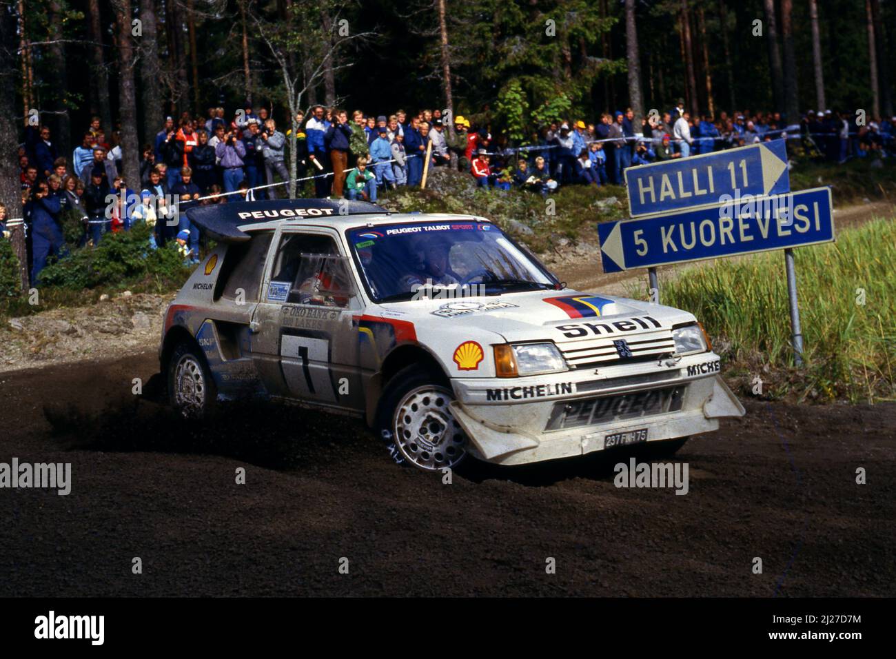 Timo Salonen (FIN) Seppo Harjanne (FIN) Peugeot 205 T16 E2 GrB Peugeot ...