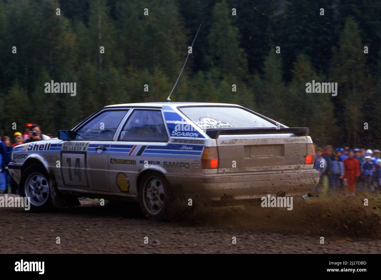 Lasse Lampi (FIN) Pentti Kuukkala (FIN) Audi Coupe Quattro GrA VV Auto ...