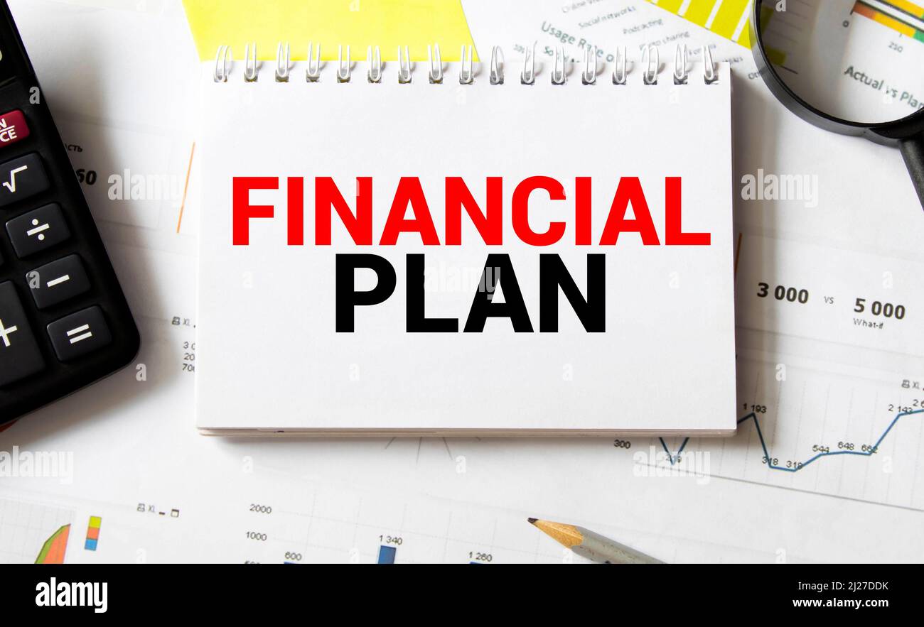 Financial plan word writing hi-res stock photography and images - Alamy
