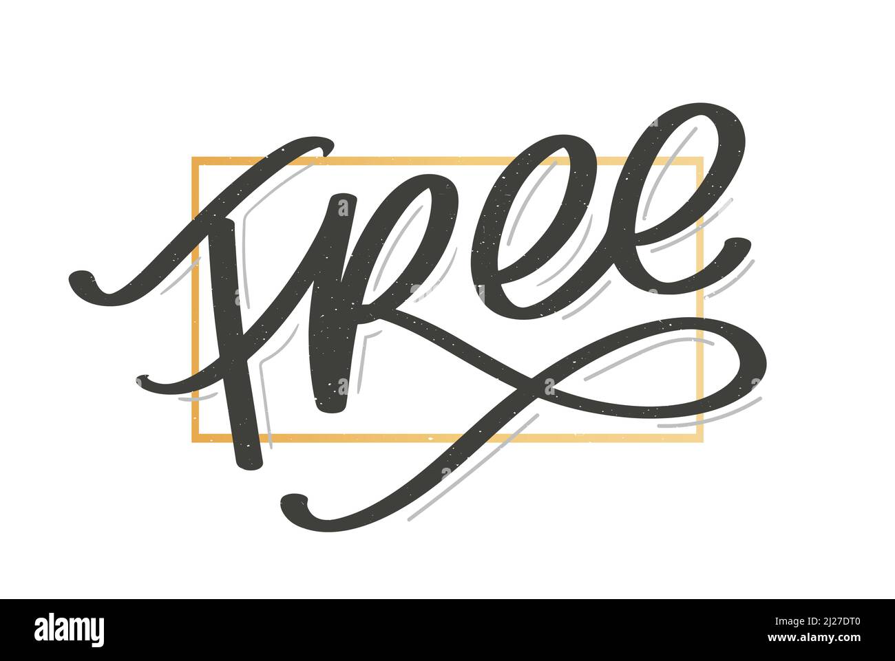Free hand written lettering. Vector calligraphy Stock Vector Image ...