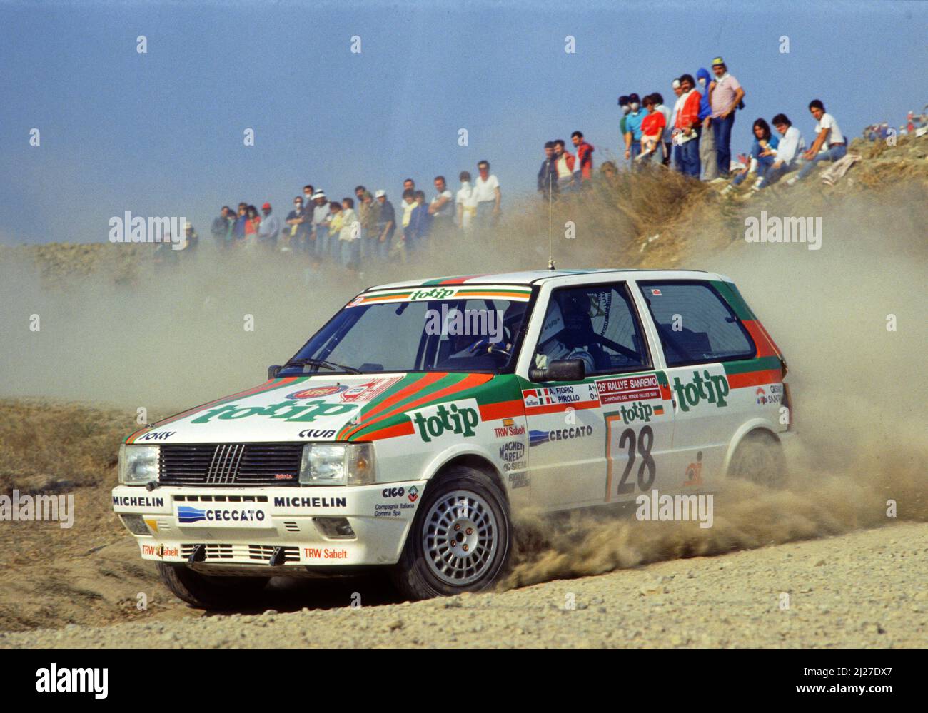 Alessandro Alex Fiorio (ITA) Luigi Pirollo (ITA) Fiat Uno Turbo GrA ...