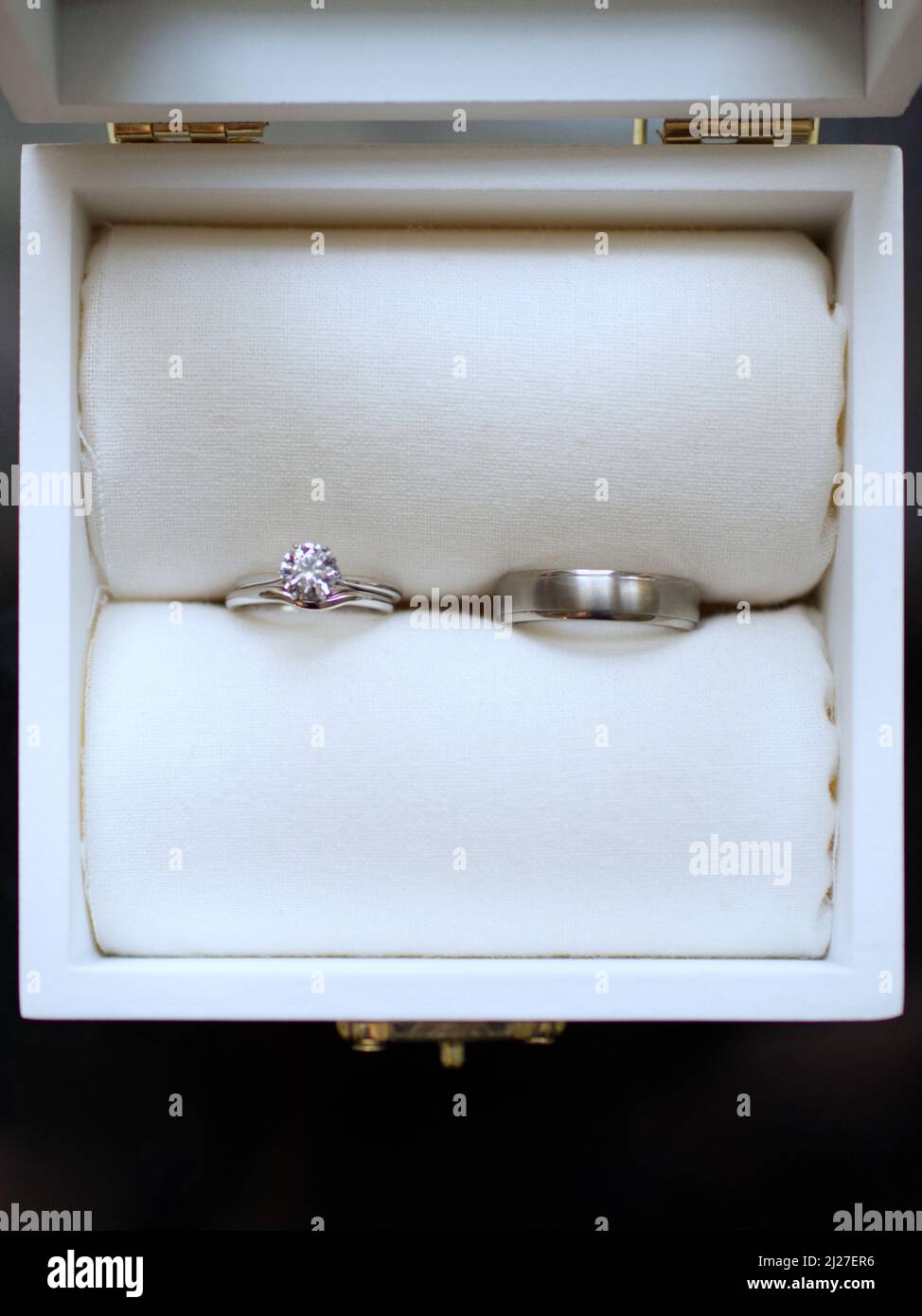 Silver ring box hi-res stock photography and images - Alamy