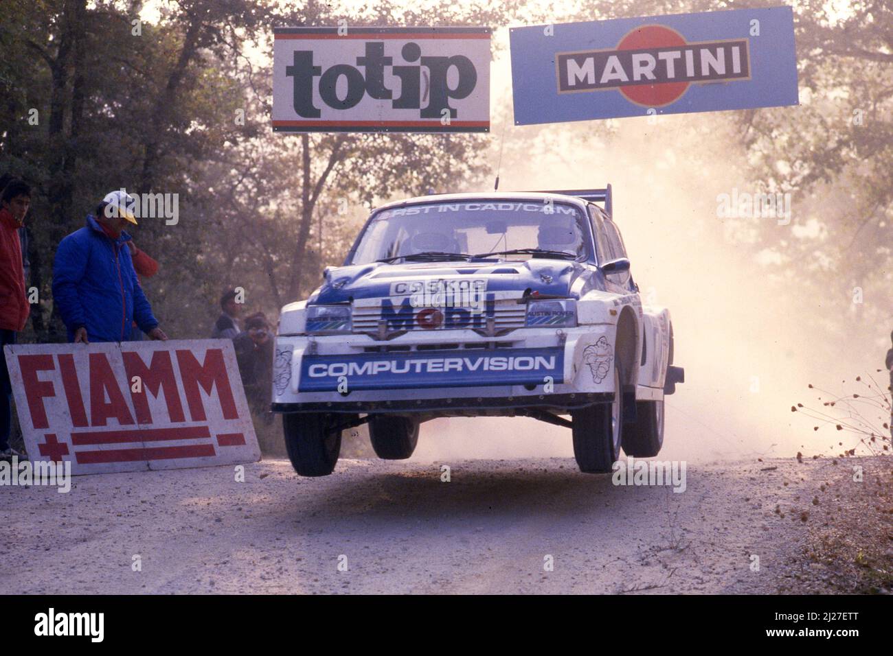 Malcolm Wilson (GBR) Nigel Harris (GBR) Austin Rover MG Metro 6R4 GrB ...