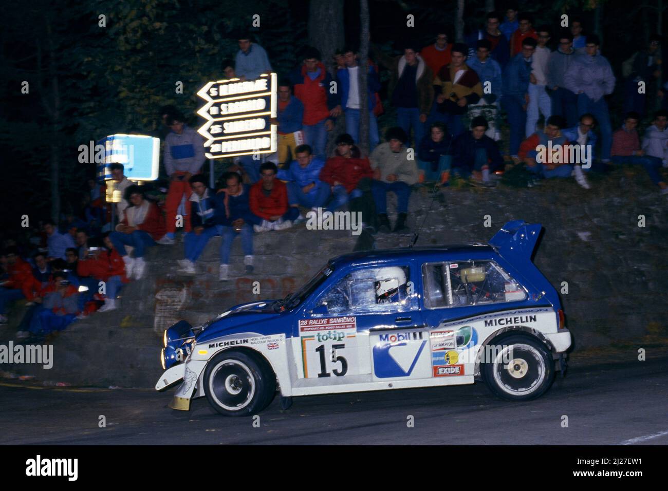 Malcolm Wilson (GBR) Nigel Harris (GBR) Austin Rover MG Metro 6R4 GrB ...
