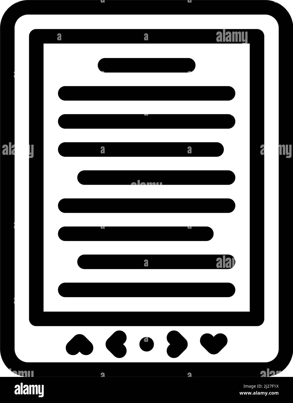 ebook device line icon vector illustration Stock Vector Image & Art - Alamy
