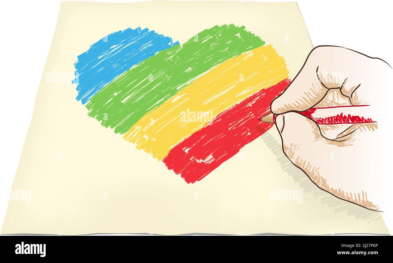 Blue green heart vector Stock Vector Images - Alamy