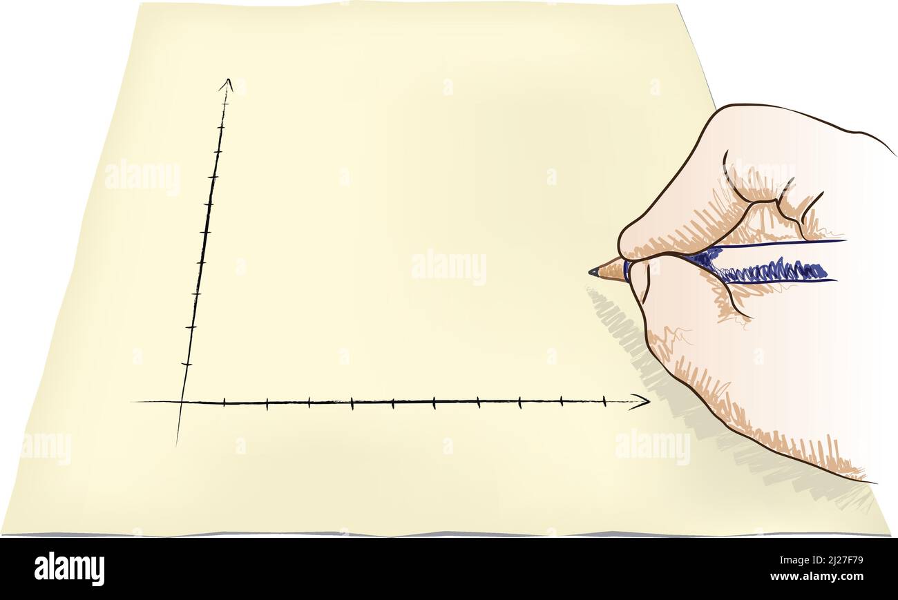 Hand draws a graph, vector illustration Stock Vector Image & Art - Alamy