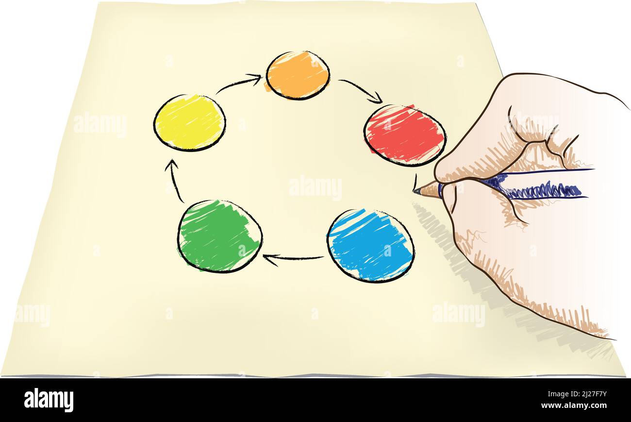 Hand draws a graph, vector illustration Stock Vector Image & Art - Alamy