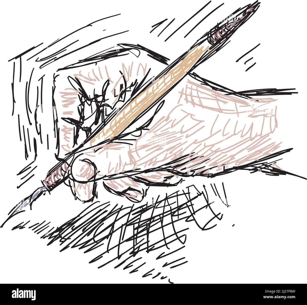 Hand drawing with pen, vector illustration Stock Vector Image & Art - Alamy