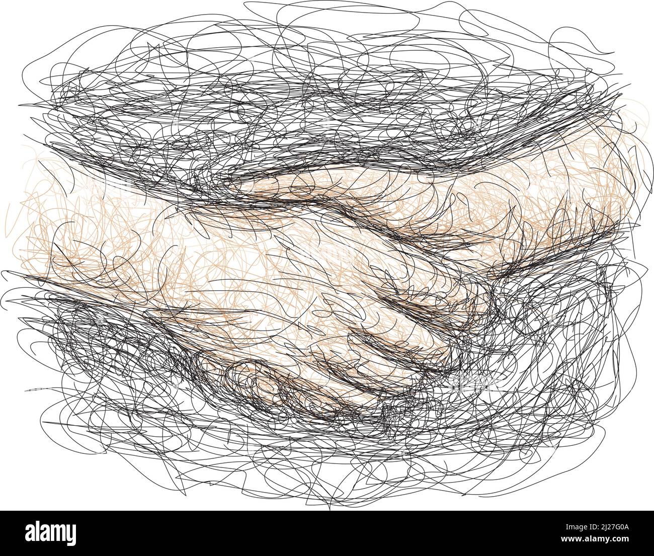 Handshake sketch drawing, vector illustration Stock Vector Image & Art ...