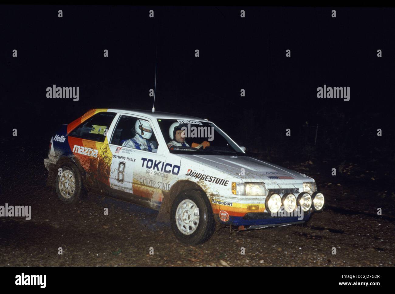 Rod Millen (NZ) John Bellefleur (CDN) Mazda 323 Familia 4WD GrA Stock ...
