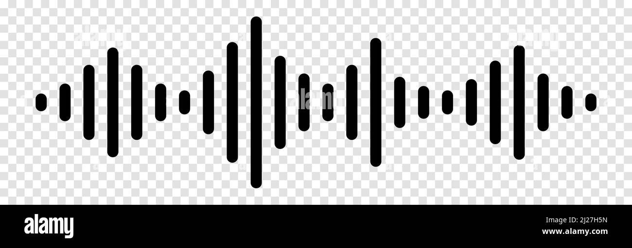 Sound wave icon. Vector illustration isolated on transparent background ...