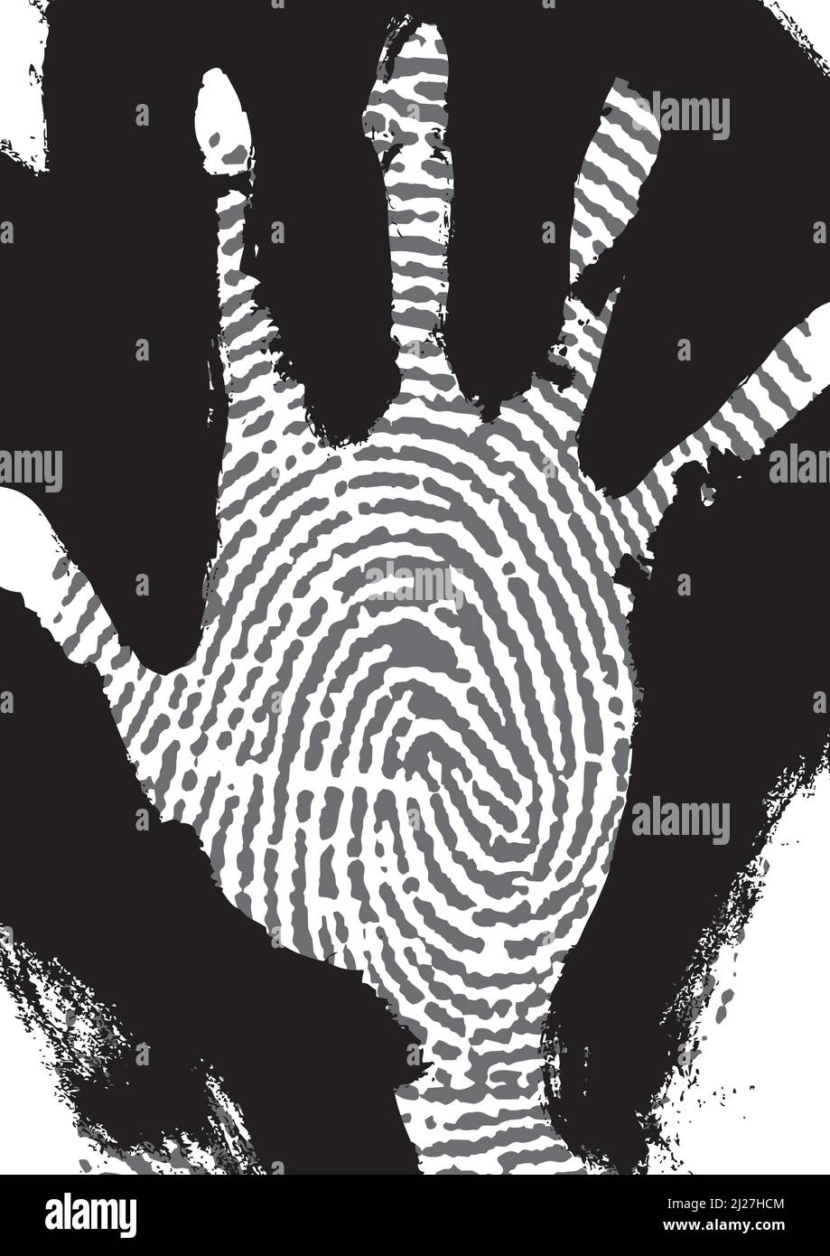 Hand palm fingerprint Stock Vector Image & Art - Alamy
