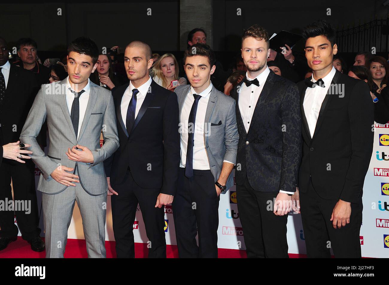 File photo dated 07/10/13 of (left to Right) Tom Parker, Max George, Nathan Sykes, Jay ...