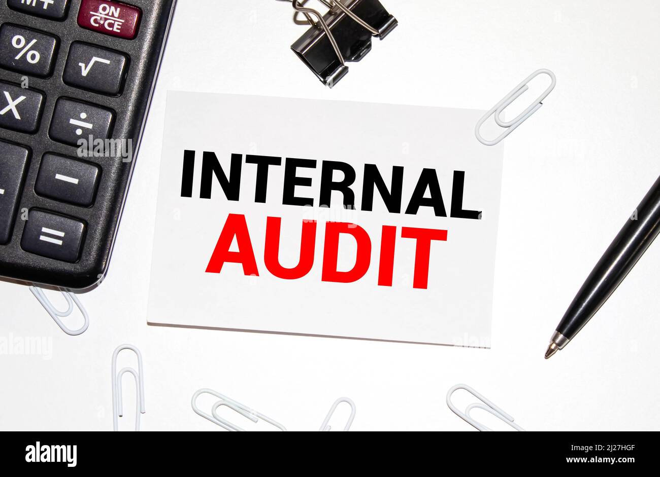 Text sign showing Internal Audit. Conceptual photo Evaluates the ...