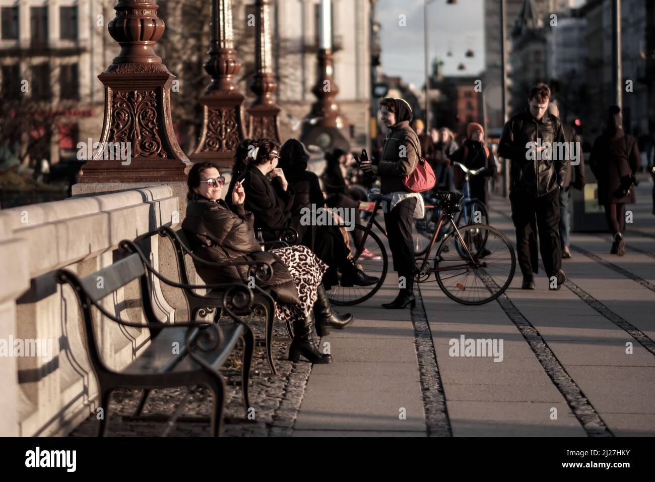 Pictures of daily life in Copenhagen, the capital city of Denmark Stock ...