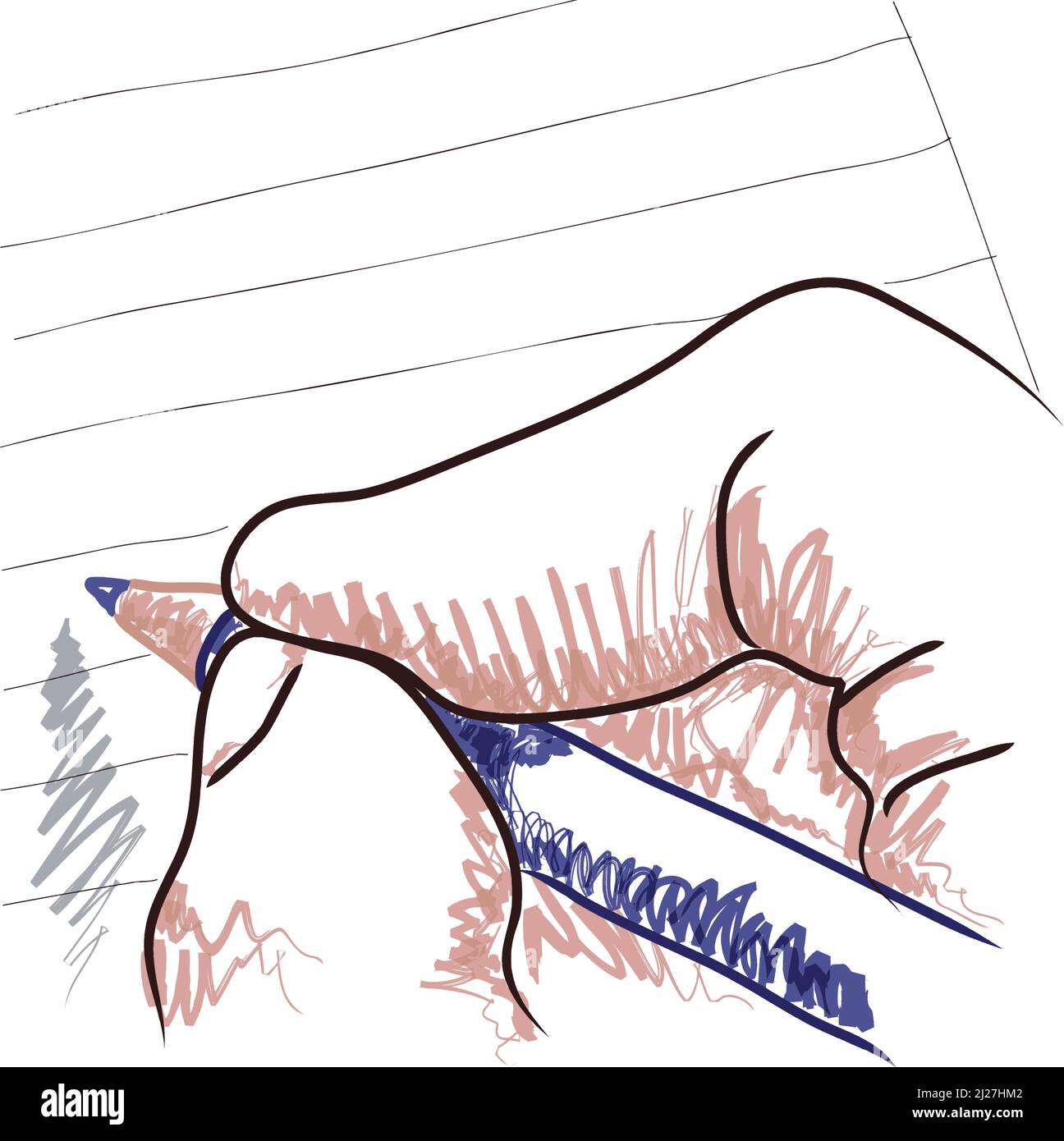 Hand drawing with pencil, vector illustration Stock Vector Image & Art ...