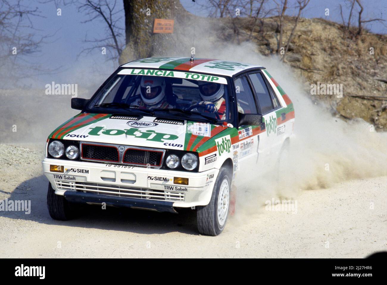 Dario Cerrato (ITA) Giuseppe Geppi Cerri (ITA) Lancia Delta HF 4WD GrA ...