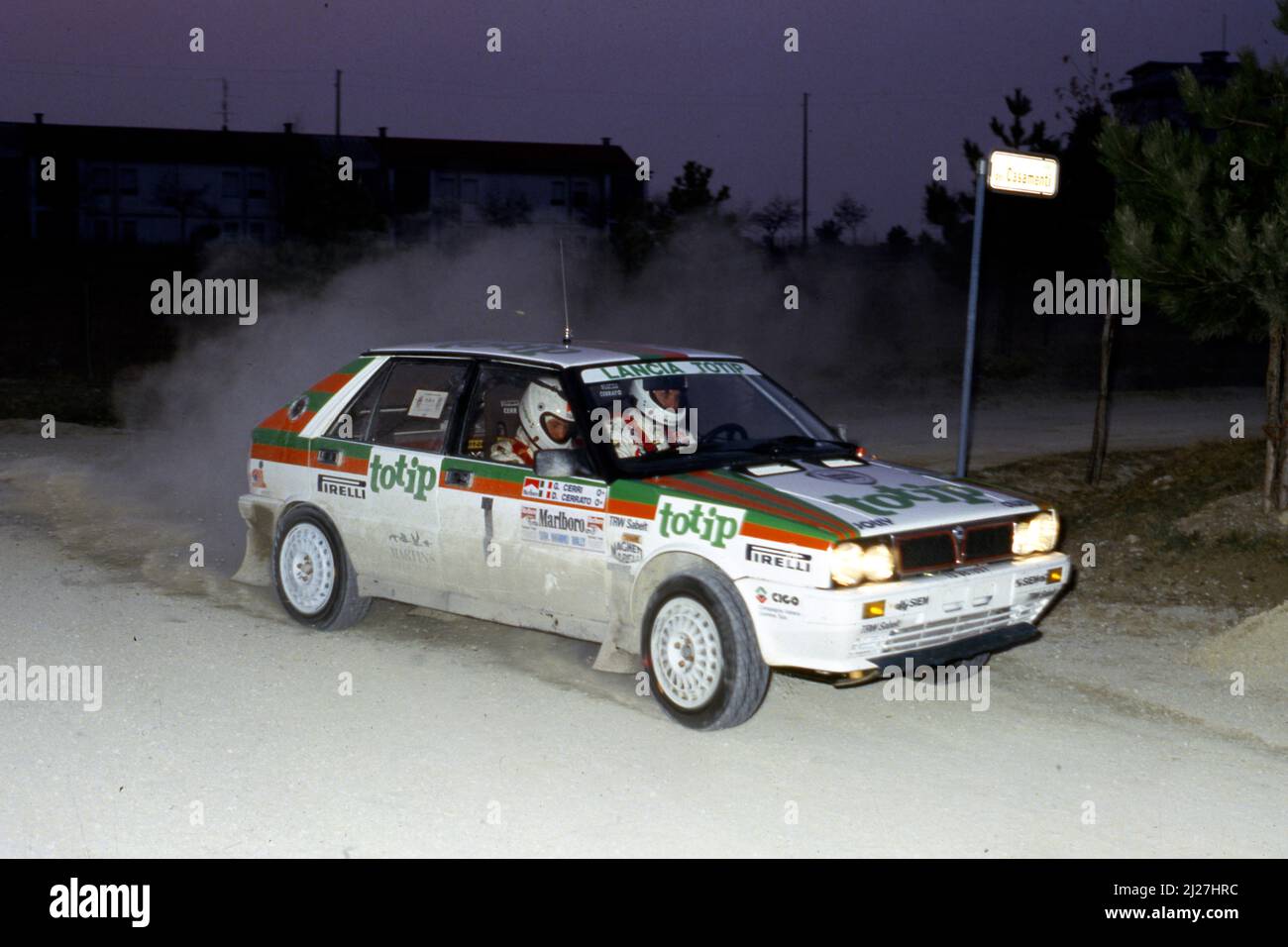 Dario Cerrato (ITA) Giuseppe Geppi Cerri (ITA) Lancia Delta HF 4WD GrA ...
