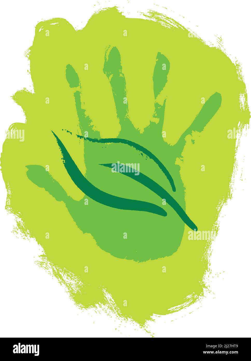 Hand and leaf, vector illustration Stock Vector Image & Art - Alamy