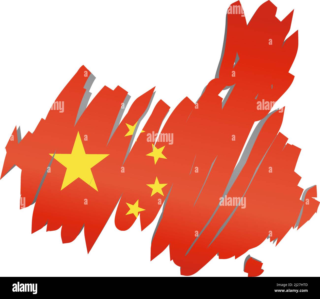 Map flag China, vector illustration Stock Vector Image & Art - Alamy