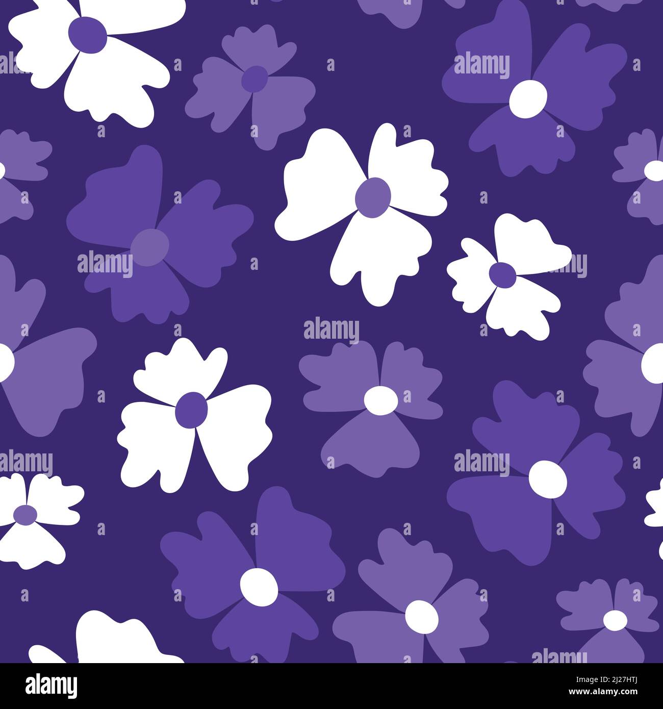 Seamless floral pattern based on traditional folk art ornaments ...