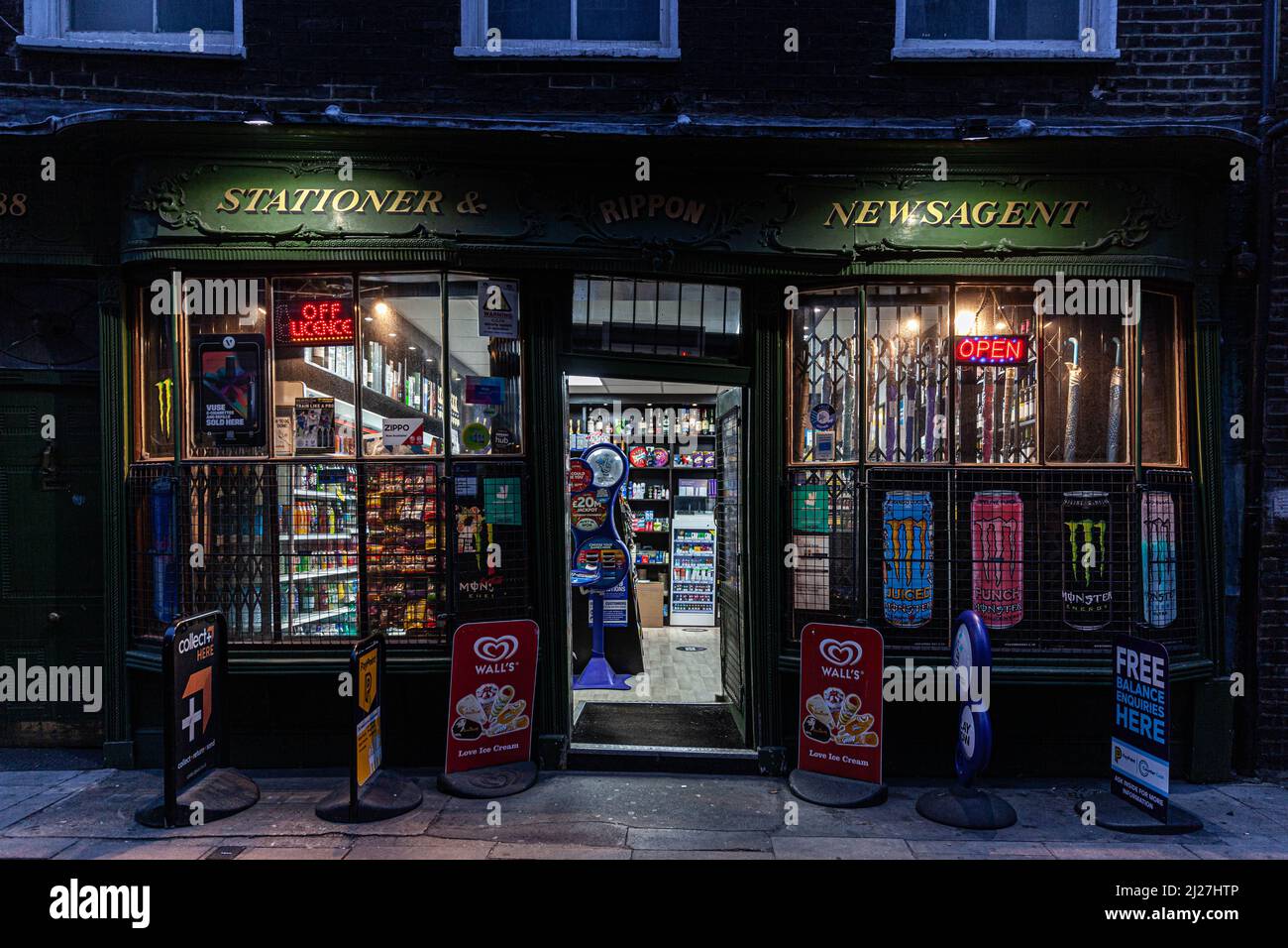 Newsagent shop, Soho, London, England, UK Stock Photo - Alamy