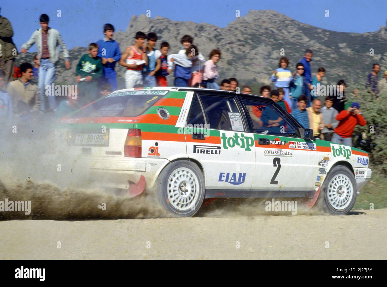 Dario Cerrato (ITA) Giuseppe Geppi Cerri (ITA) Lancia Delta HF 4WD GrA ...