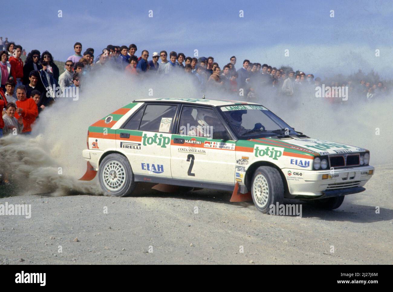 Dario Cerrato (ITA) Giuseppe Geppi Cerri (ITA) Lancia Delta HF 4WD GrA ...