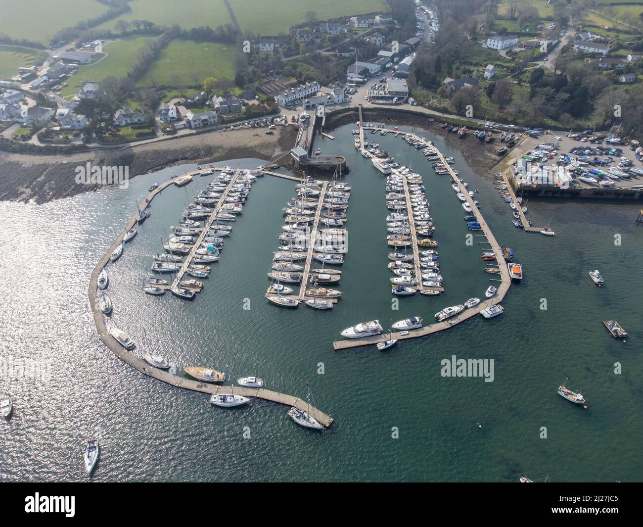 Falmouth harbour aerial hi-res stock photography and images - Alamy