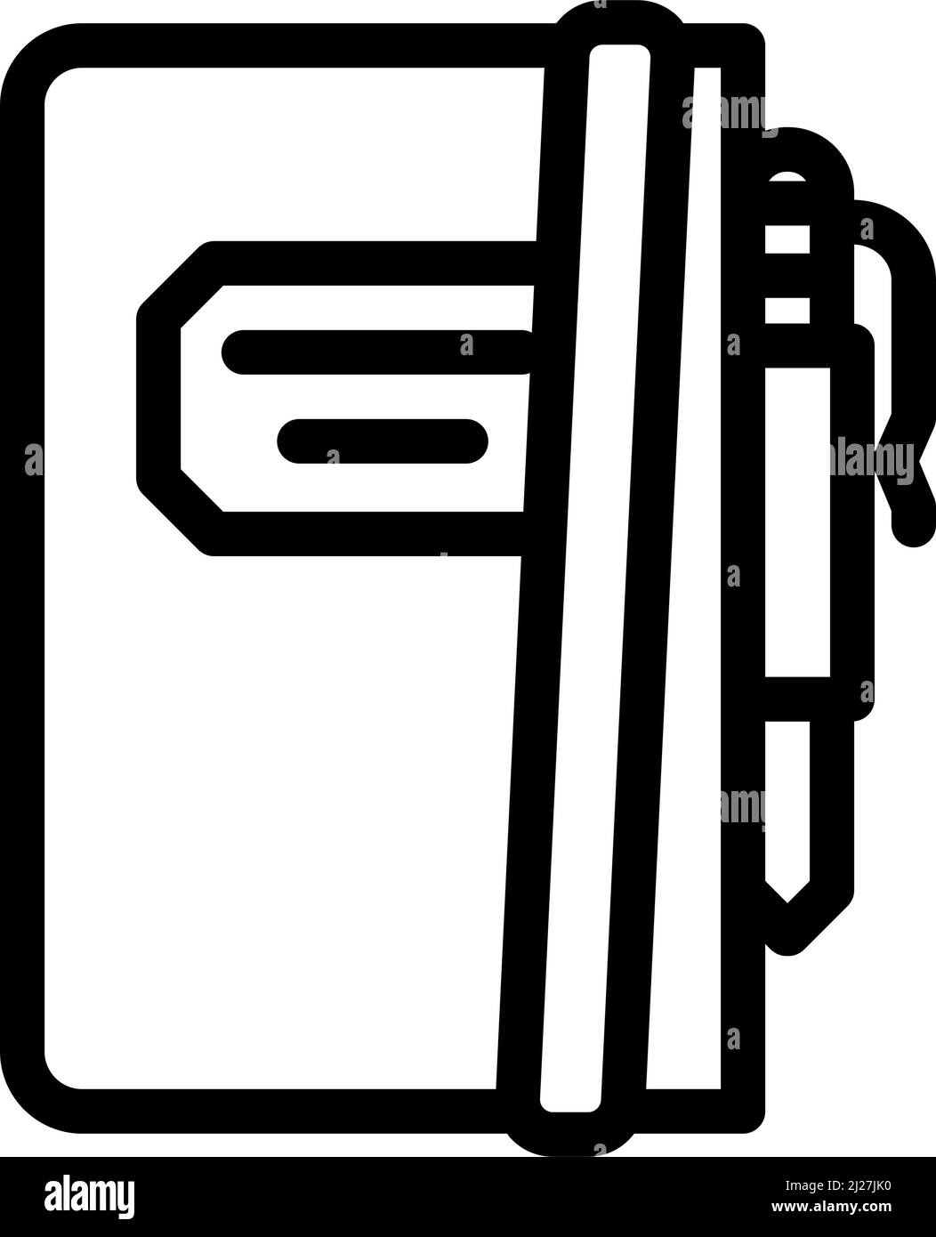 notebook and pencil line icon vector illustration Stock Vector Image ...