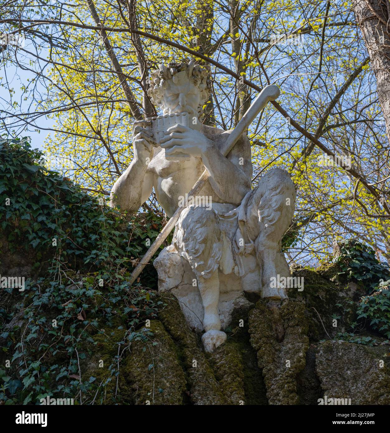 Pan Sculpture in Castle Gardens, Schloss Schwetzingen Palace ...