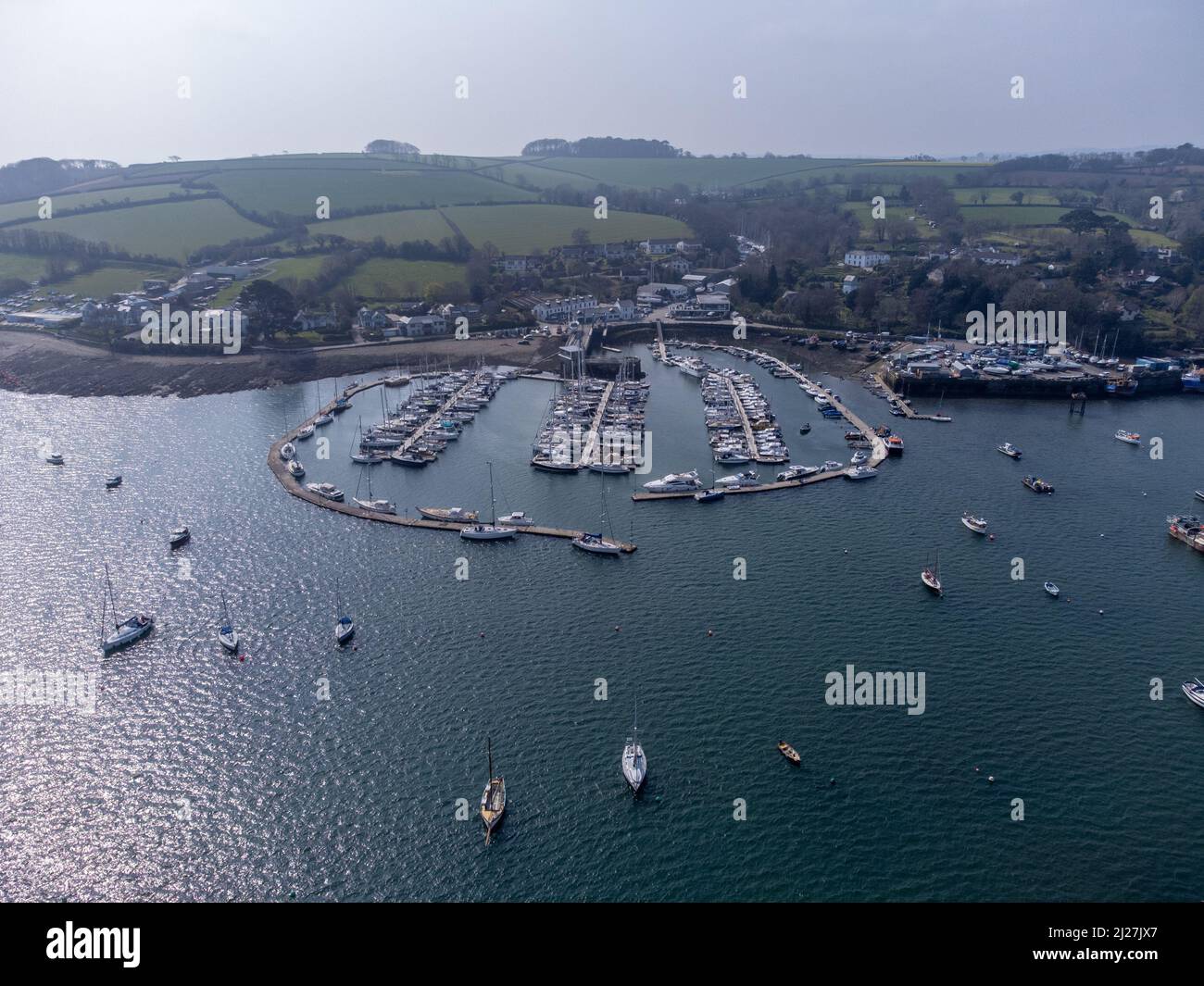 Falmouth harbour aerial hi-res stock photography and images - Alamy