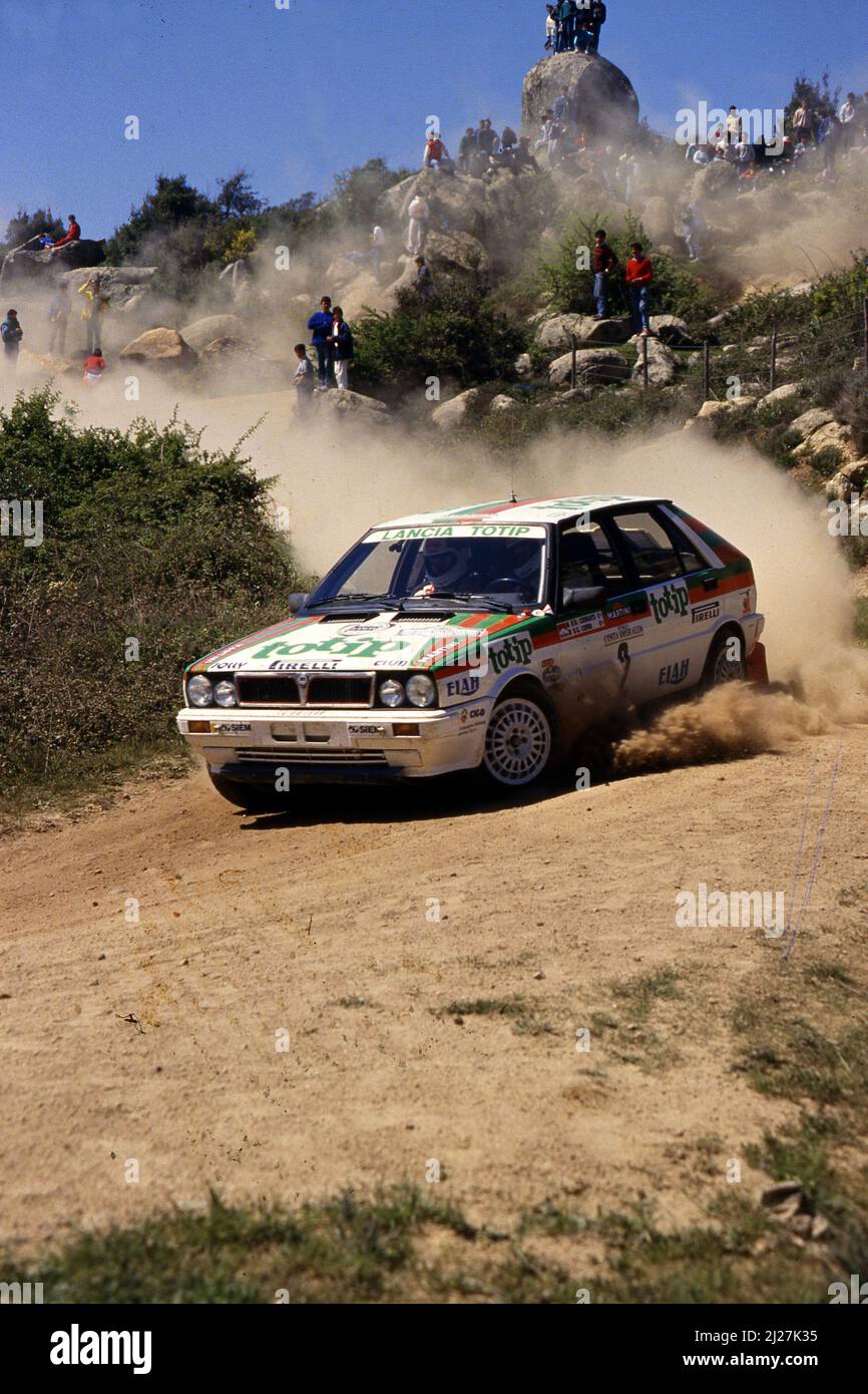 Dario Cerrato (ITA) Giuseppe Geppi Cerri (ITA) Lancia Delta HF 4WD GrA ...