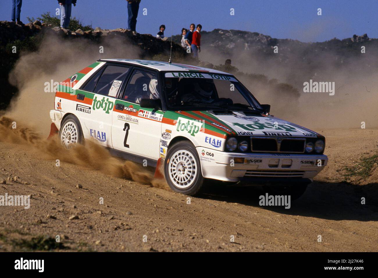 Dario Cerrato (ITA) Giuseppe Geppi Cerri (ITA) Lancia Delta HF 4WD GrA ...