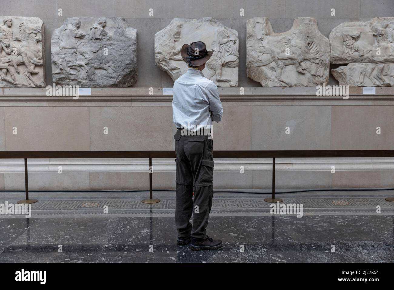 Greek Parthenon Marbles and Sculptures, from the temple of Athena, more commonly known as the ...