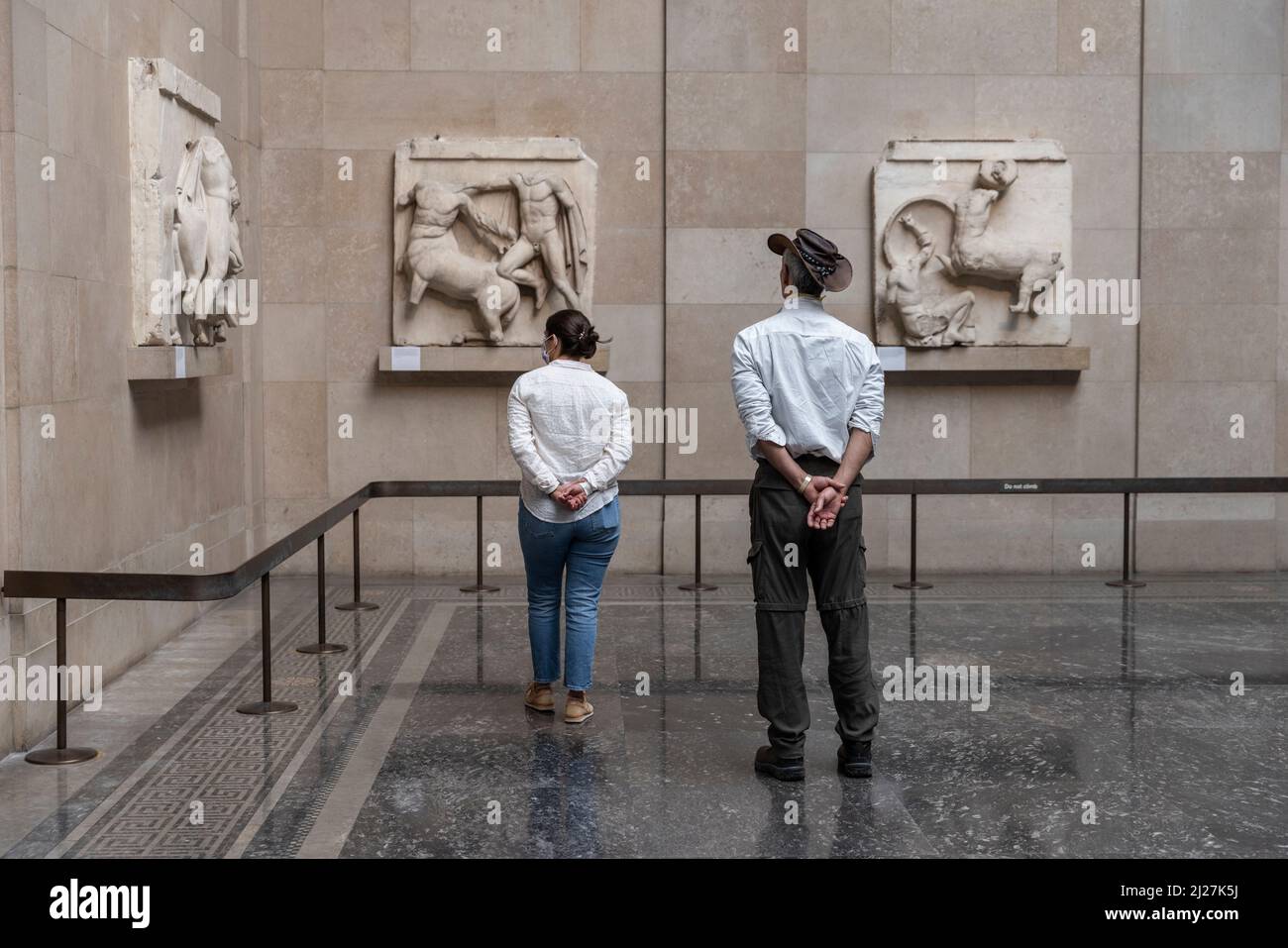 Greek Parthenon Marbles and Sculptures, from the temple of Athena, more commonly known as the ...